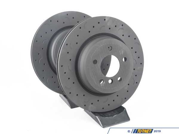 HTC4504 - Hawk Talon Cross Drilled & Slotted Brake Rotor Pair - Rear ...